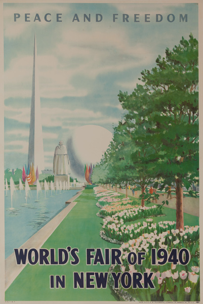 1940 New York World's Fair Poster Peace and Freedom | David Pollack ...