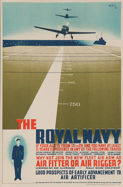 The Royal Navy, Original British WWII Recruiting Poster | David Pollack ...