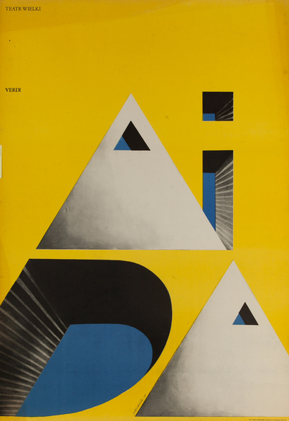 Verdi, Aida, Original Polish Opera Poster, Teatr Wielki, yellow | David ...