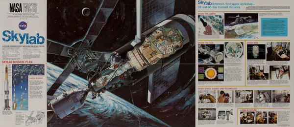 Nasa Facts, Skylab, Original Space Exploration Poster | David Pollack ...