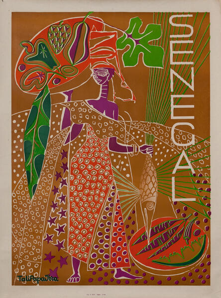 Senegal Travel Poster - Traditional Costumes | David Pollack Vintage ...