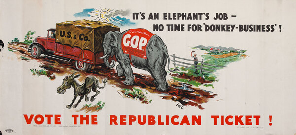 Vote the Republican Ticket! Political Campaign Poster | David Pollack ...