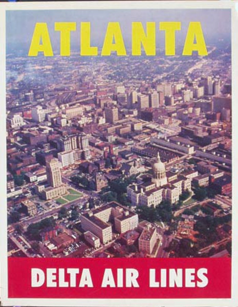 Delta Airlines Original Travel Poster Atlanta Photo | David Pollack ...