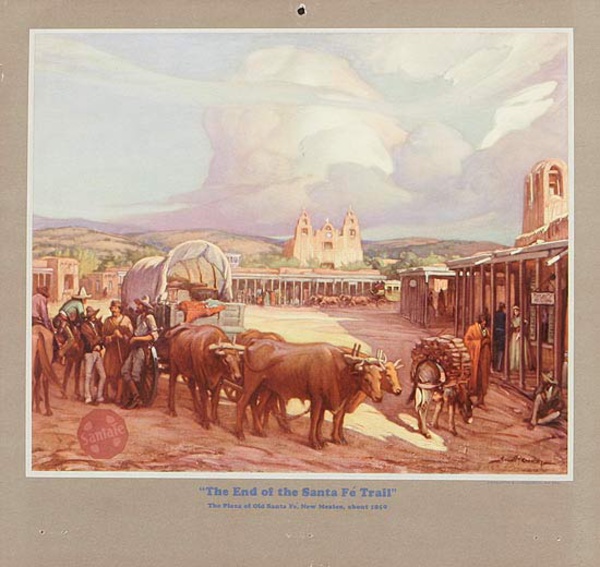 The End of the Santa Fe Trail Original Santa Fe Railroad Advertising ...