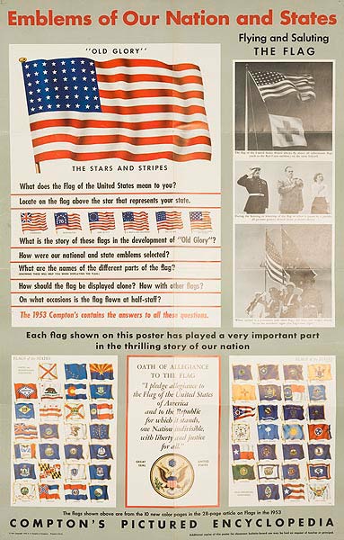 Emblems of Our Nation and State Original American Citizenship Poster ...