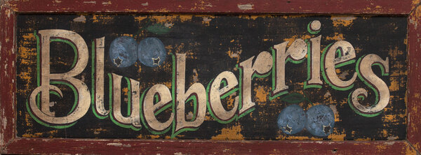 Polychrome Blueberry Trade Sign | David Pollack Vintage Posters