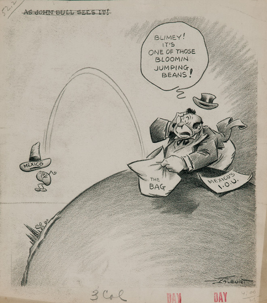 Original Depression Era Political Cartoon Artwork As John Bull Sees It ...